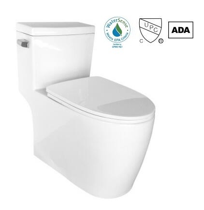 Seamless CUPC Toilet Single Piece Flush Tank Siphonic Commode Flush System